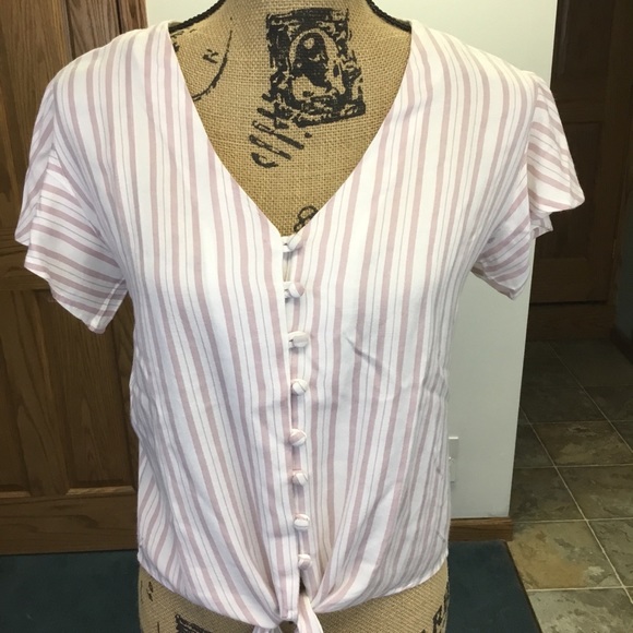 Sim & Sam | Tops | Sim Sam Striped Tye At The Waist Top | Poshmark